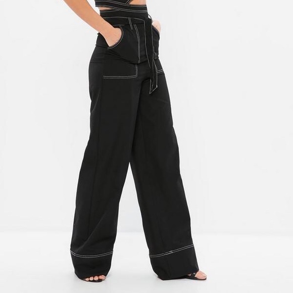 Missguided | Pants & Jumpsuits | Nwt Madison Beer X Missguided Wide Leg ...
